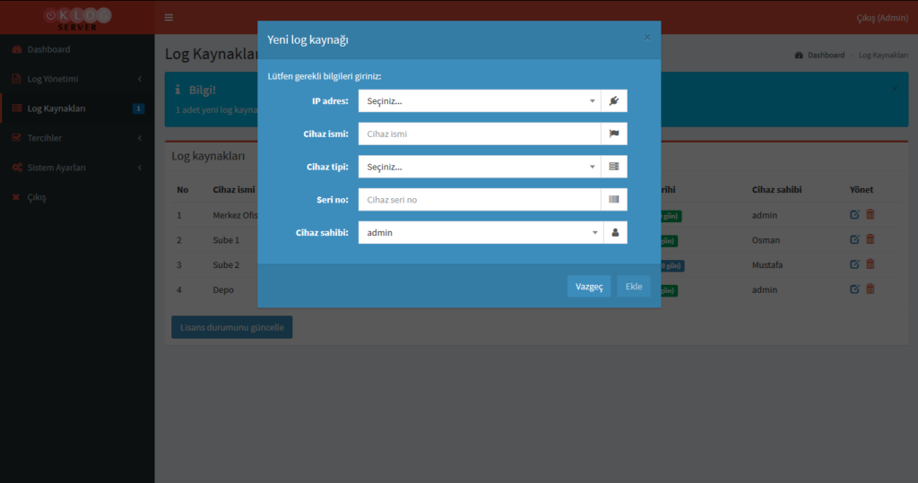 KLog Server – 5651 Loglama Çözümü
